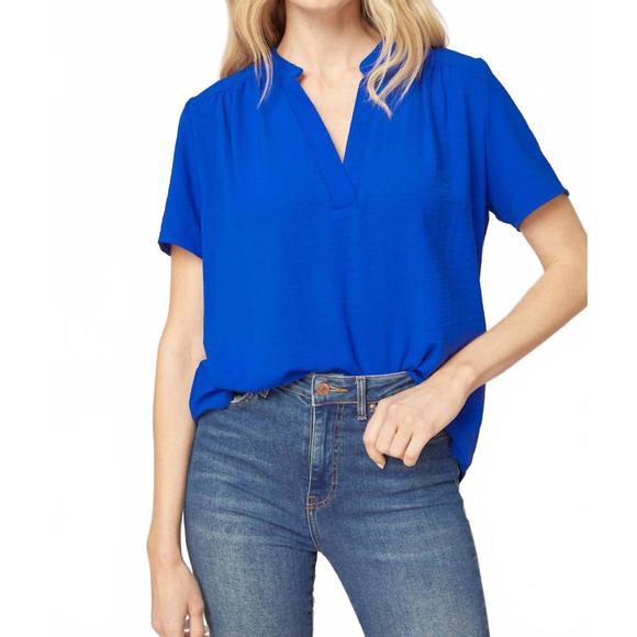 entro | Tops | New Entro Classic Chic Top In Royal | Poshmark